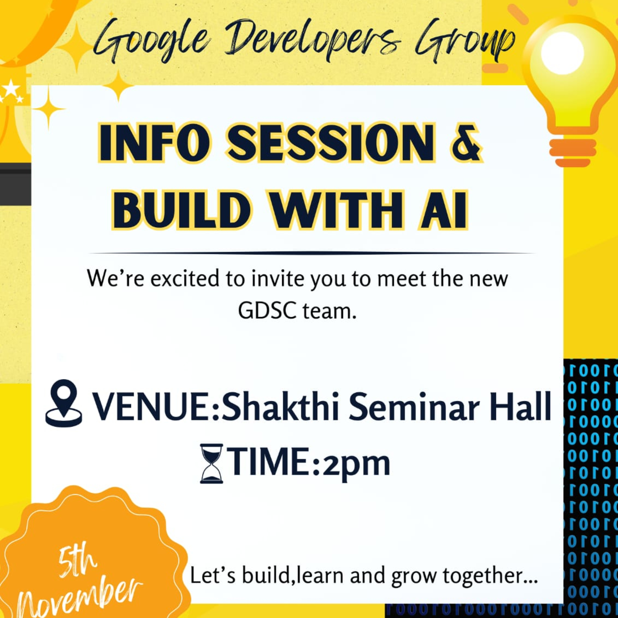 See INFO SESSION AND BUILD WITH AI at Google Developer Groups GDG on Campus Vignan's Institute ...